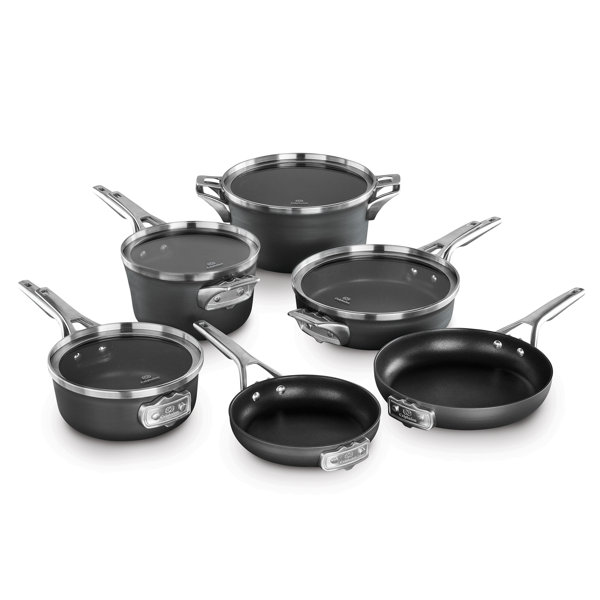 Calphalon 10 Piece Hard-Anodized Aluminum Non Stick Cookware Set & Reviews | Perigold